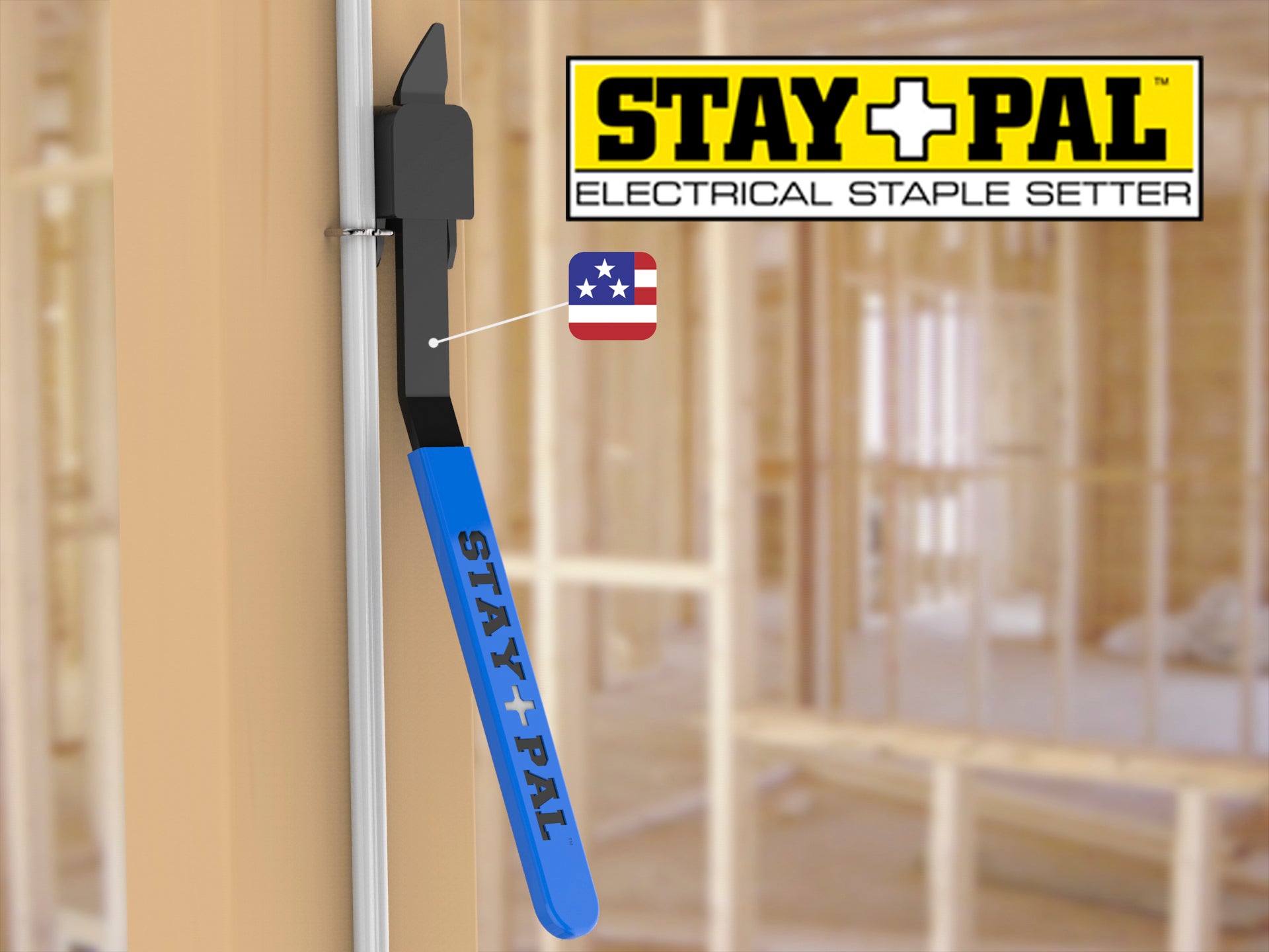 STAYPAL - Electrical Staple Setter USA Designed for 1/2" & 9/16" Stapl ...